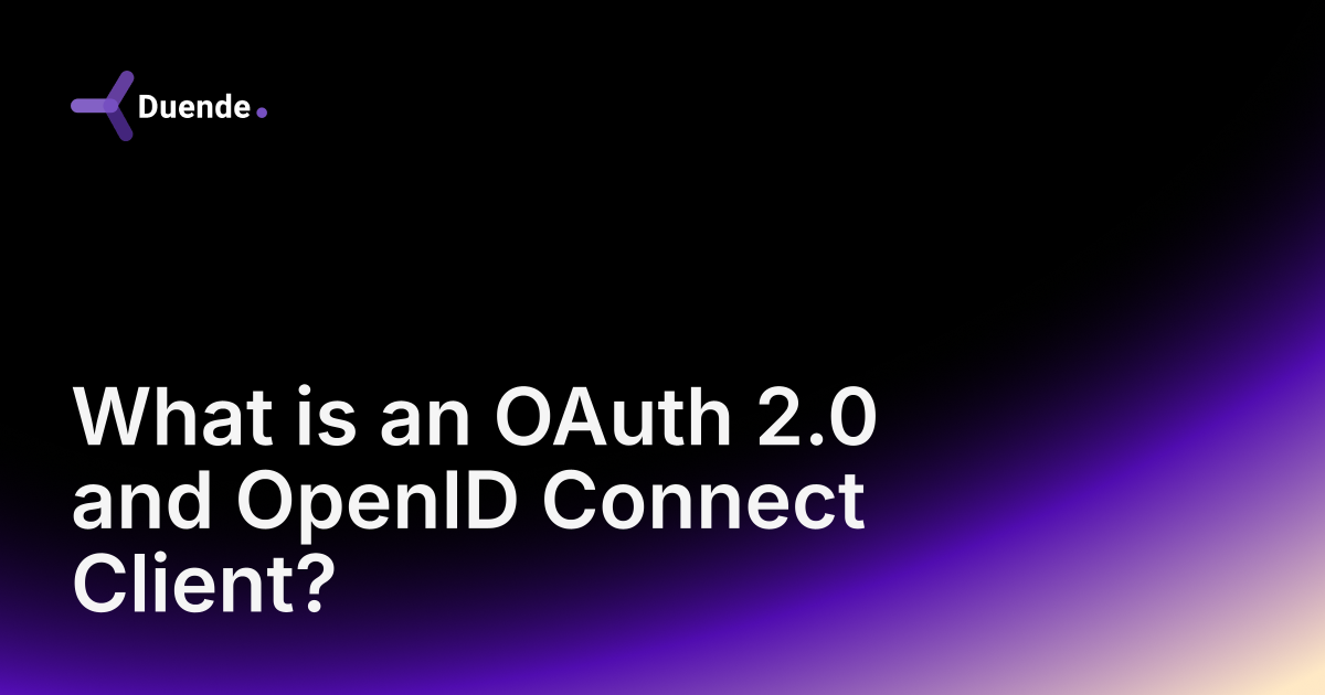 Duende Software - Identity and Access Management for .NET | Duende